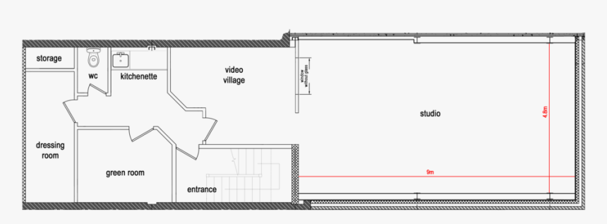 Studio Floorplan - Video Studio Dimensions, HD Png Download ...