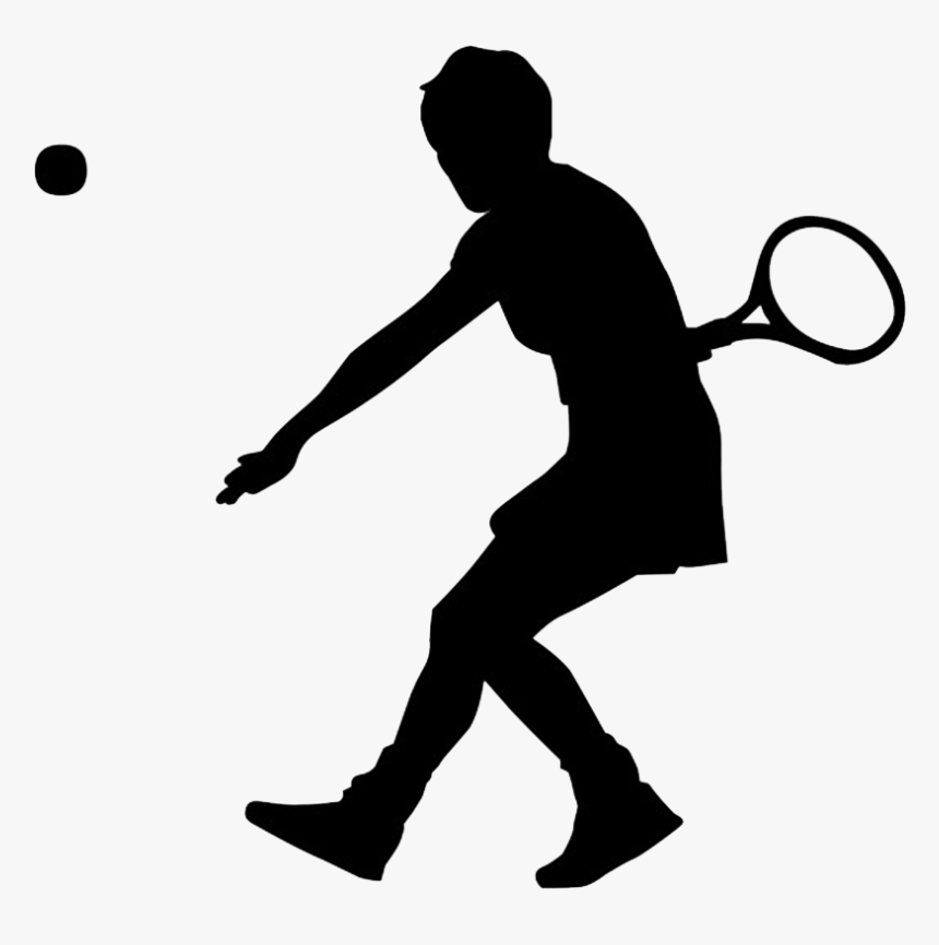 Tennis Clip Art - Silhouette Sports Clipart, HD Png Download ...