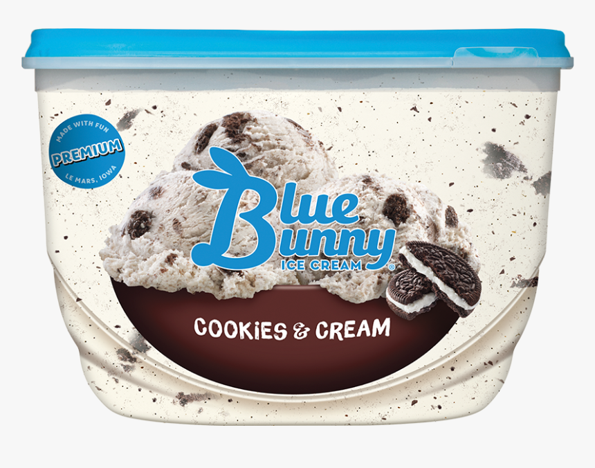 Cookies & Cream - Blue Bunny Cookies And Cream Ice Cream, HD Png ...