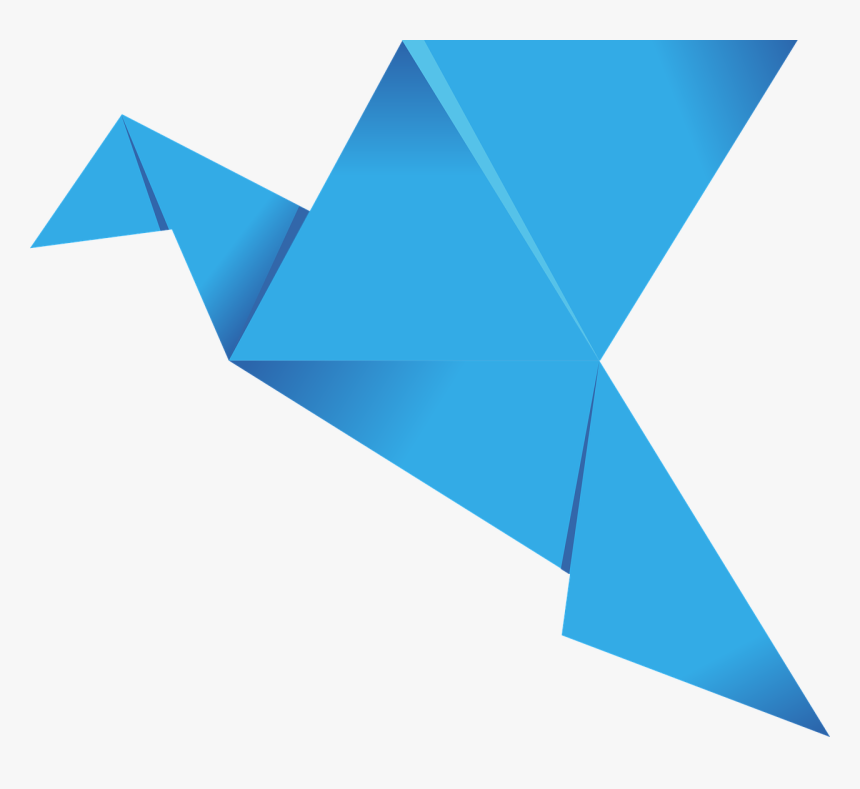 Transparent Paper Crane Clipart - Paper Bird Vector, HD Png Download ...