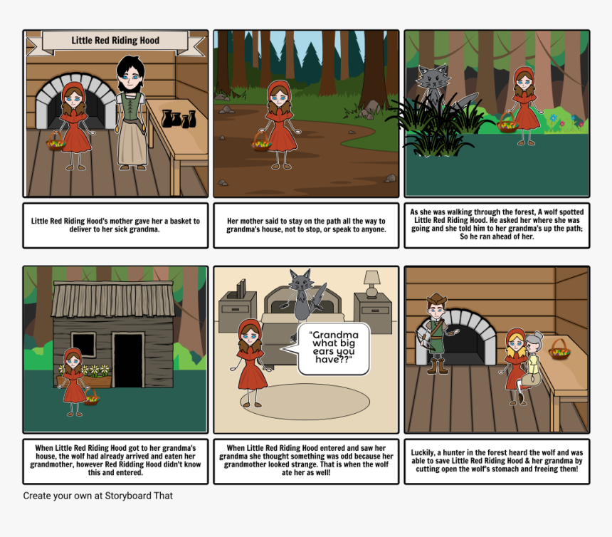 Little Red Riding Hood Story Board