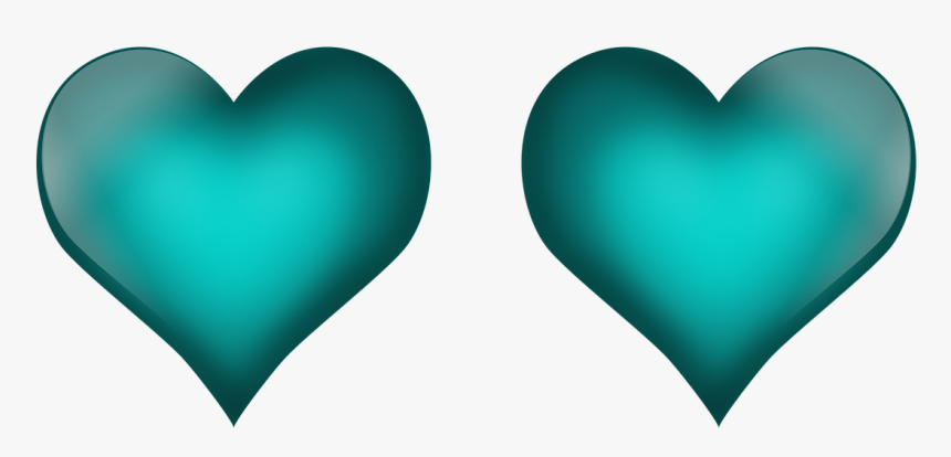 Emerald Green Hearts, Heart, Love - Teal Green Heart, HD Png Download ...
