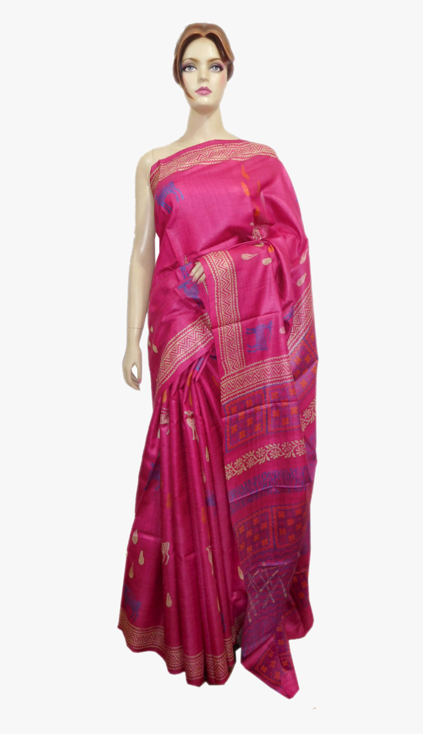 Hot Satin Silk Saree, HD Png Download , Transparent Png Image - PNGitem