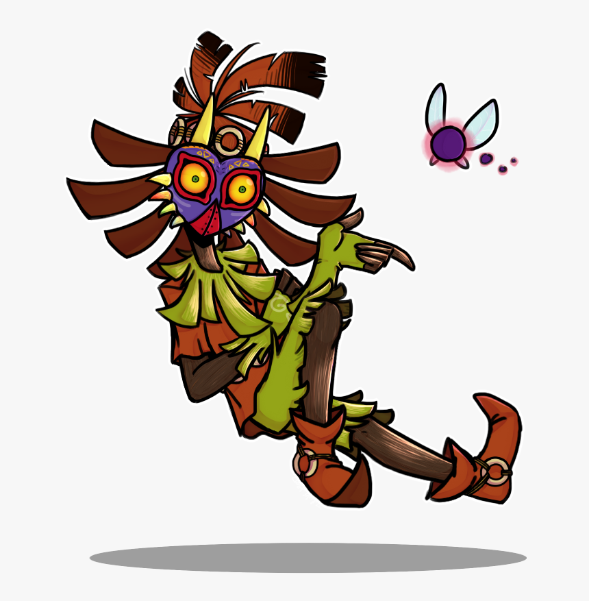 Skull Kid Doodle By Thepunkcat - Cartoon, HD Png Download , Transparent ...