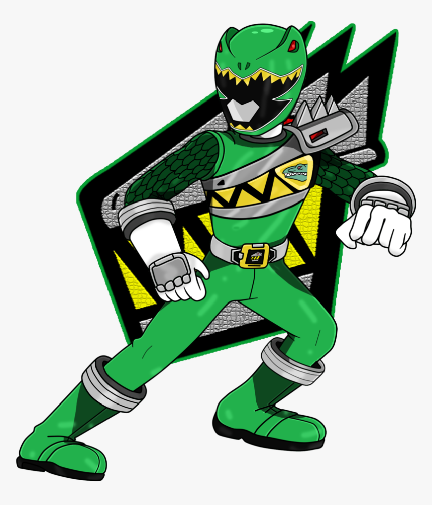 Transparent Power Ranger Clipart - Green Dino Charger Power Ranger, HD ...
