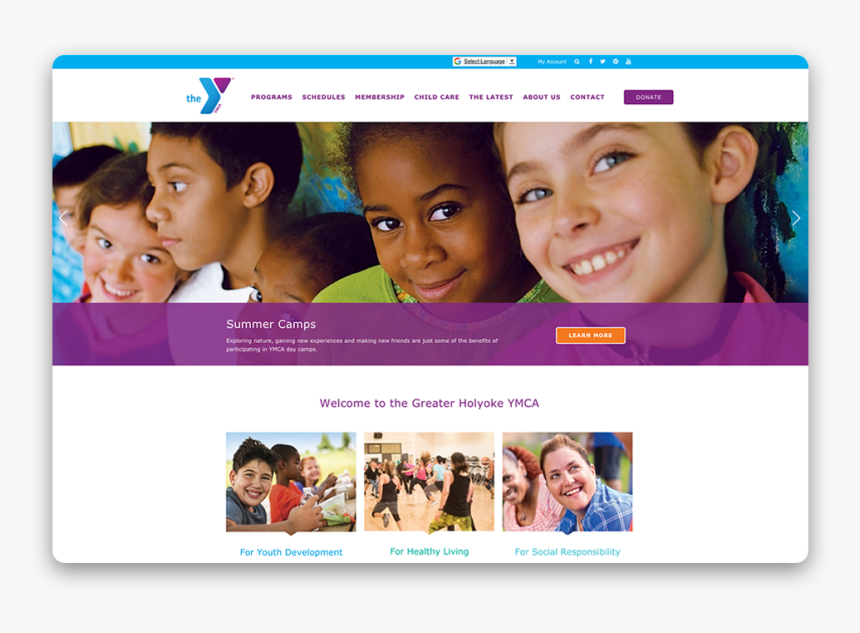 Ymca Website Designs Holyoke - Association Website Design, HD Png ...