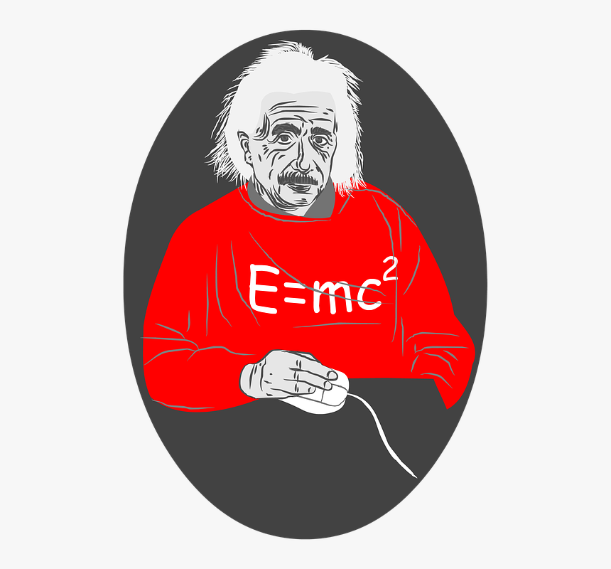 Albert Einstein Mouse White Hair - Albert Einstein, HD Png Download ...