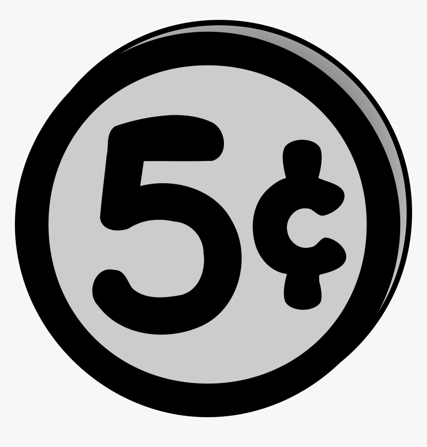 Nickel Black And White Clipart