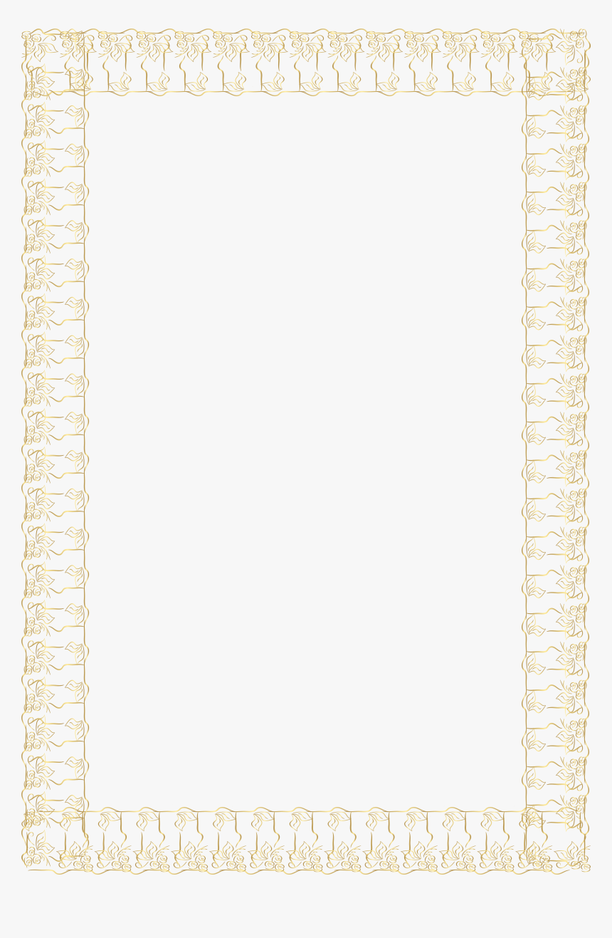 Decorative Gold Frame Border Png Transparent Image - Paper, Png ...