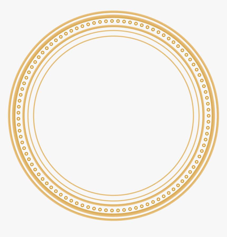 Frame Clip Art Gallery - Gold Circle Frame Png, Transparent Png ...