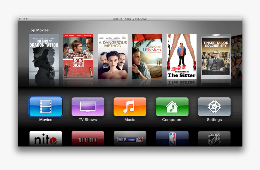 Apple Tv Interface - Apple Tv 1 Home Screen, HD Png Download ...