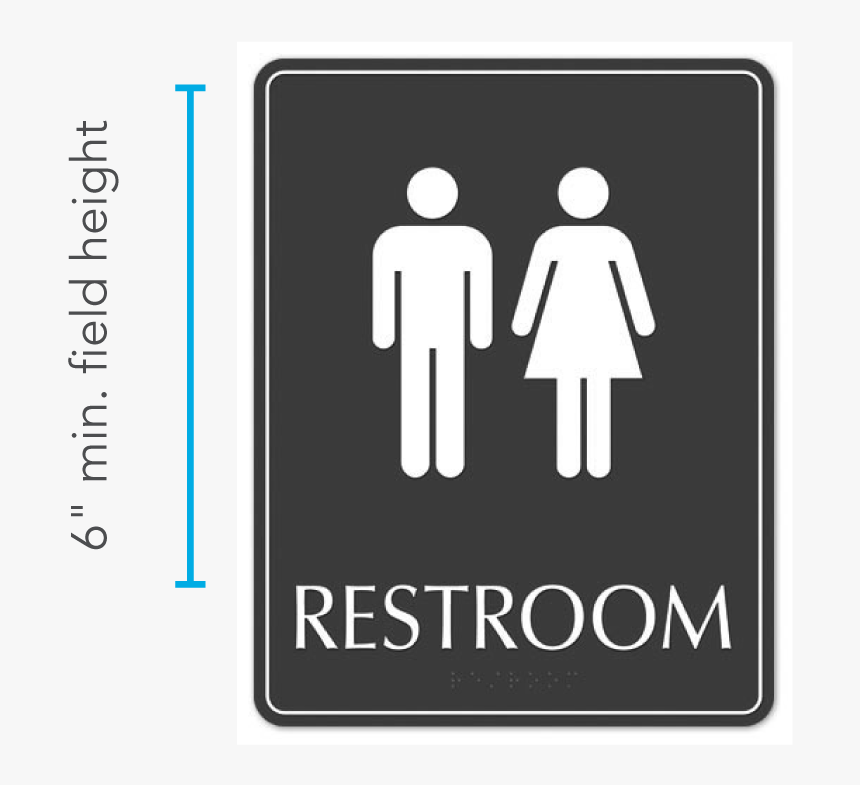 Standard Size For Toilet Signage, HD Png Download , Transparent Png ...