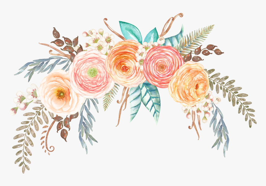 Boho Flowers Transparent Background