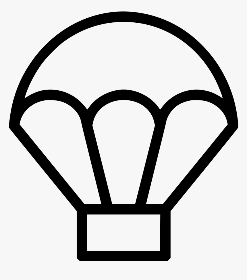 Parachute Skydiving - Outline Image Of Parachute, HD Png Download ...