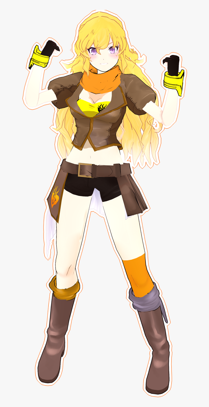 Mmd Yang Xiao Long, HD Png Download , Transparent Png Image - PNGitem