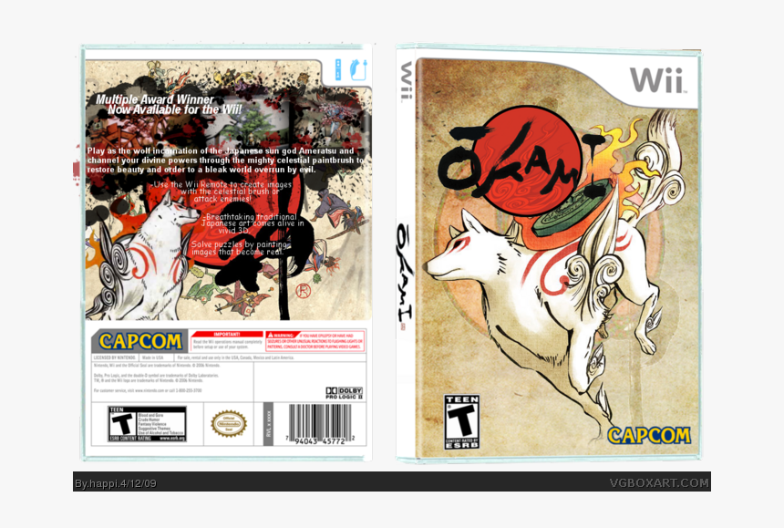 Okami Box Art Cover - Cartoon, HD Png Download , Transparent Png Image ...