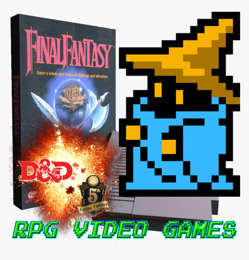 Final Fantasy D& - 8 Bit Black Mage, HD Png Download , Transparent Png ...