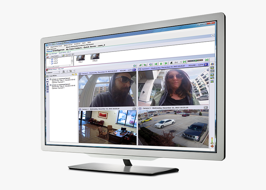 A Monitor Showing The Evidence Reviewer Software - Led-backlit Lcd ...