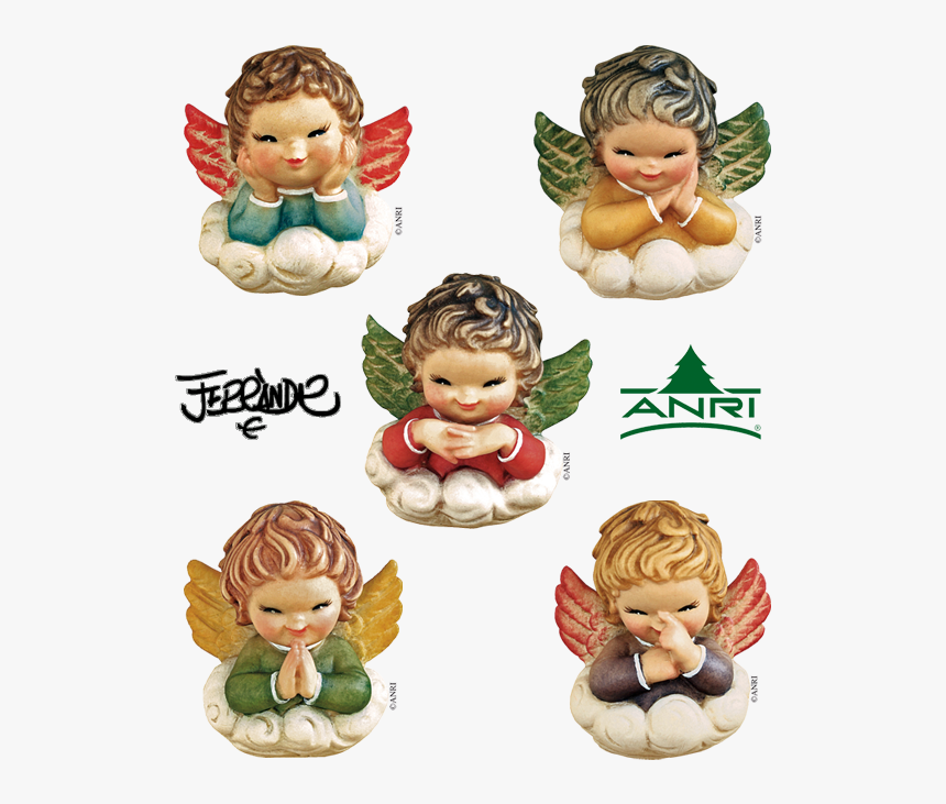 Cherub Set Of 5 title Anri - Figurine, HD Png Download , Transparent ...