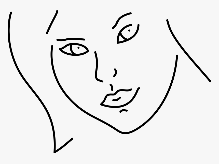 Beauty Scetch Clip Arts - Face Doodle Png, Transparent Png ...