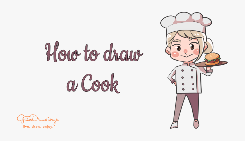 How To Draw A Cook - Drawing, HD Png Download , Transparent Png Image ...