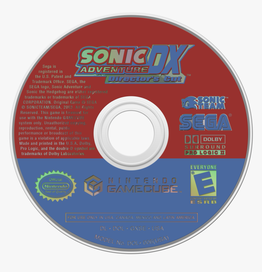 Sonic Adventure Dx - Sonic Heroes Gamecube Disc, HD Png Download ...