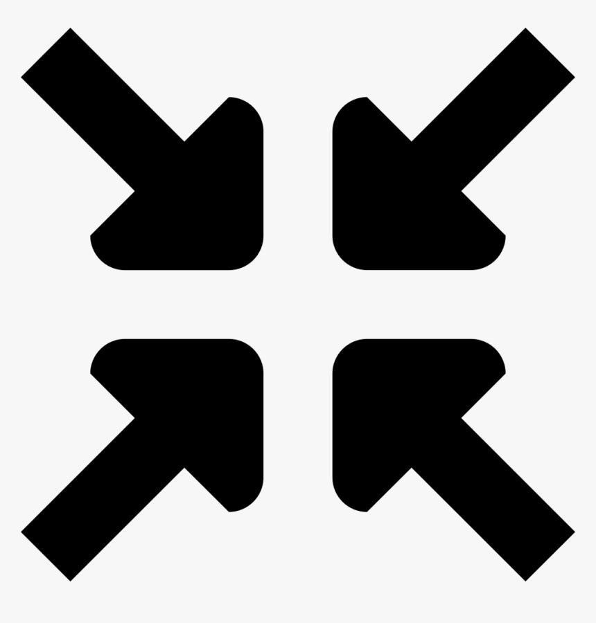 Font,line,clip And White - Exit Full Screen Icon, HD Png Download ...