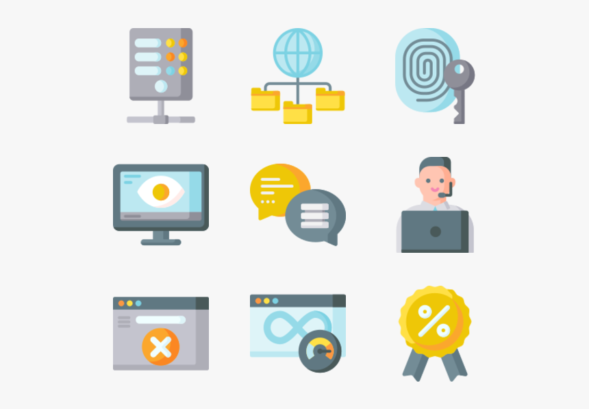 Server Icons - Web Hosting Flat Icon, HD Png Download , Transparent Png ...