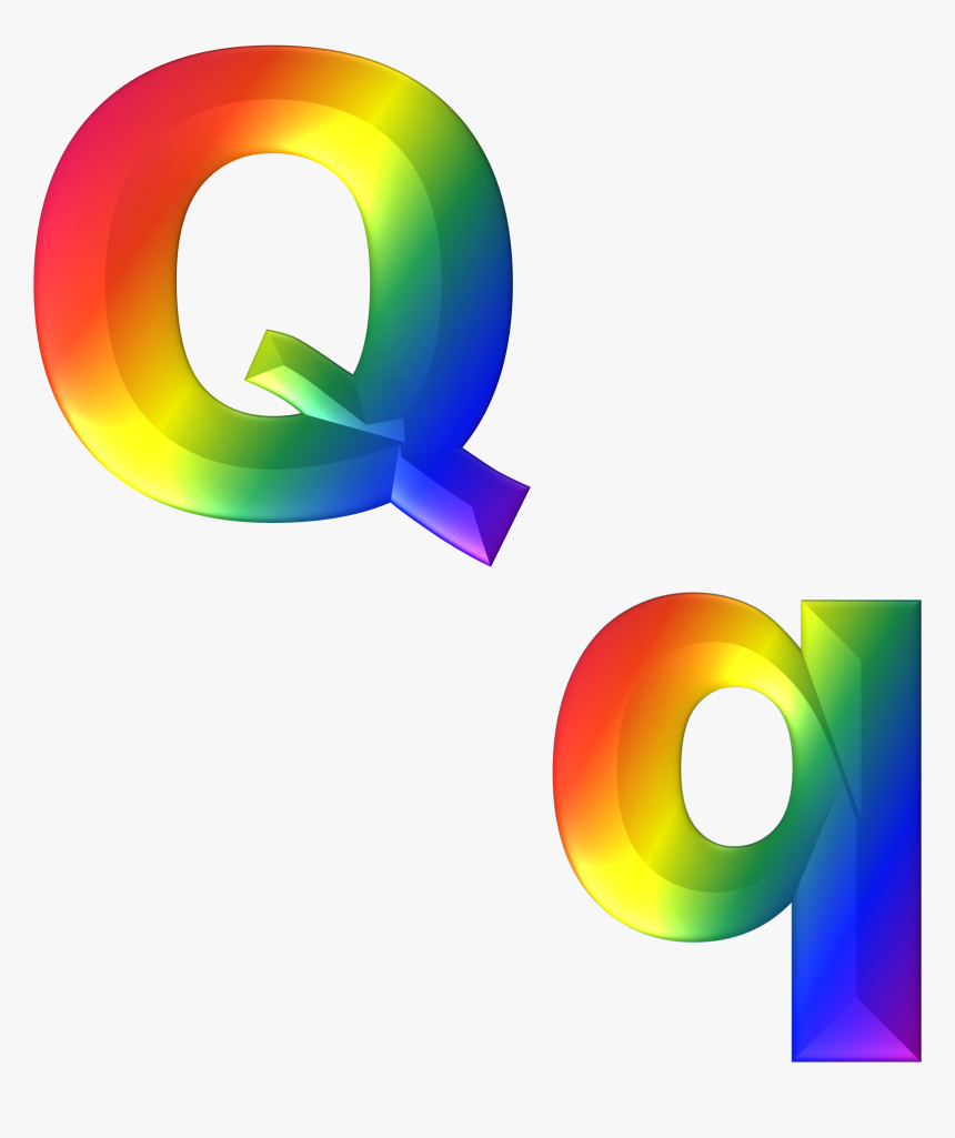 Letter, Q, 3d, Abc, Alphabet, Rainbow, Gradient, Bright - Alphabet ...