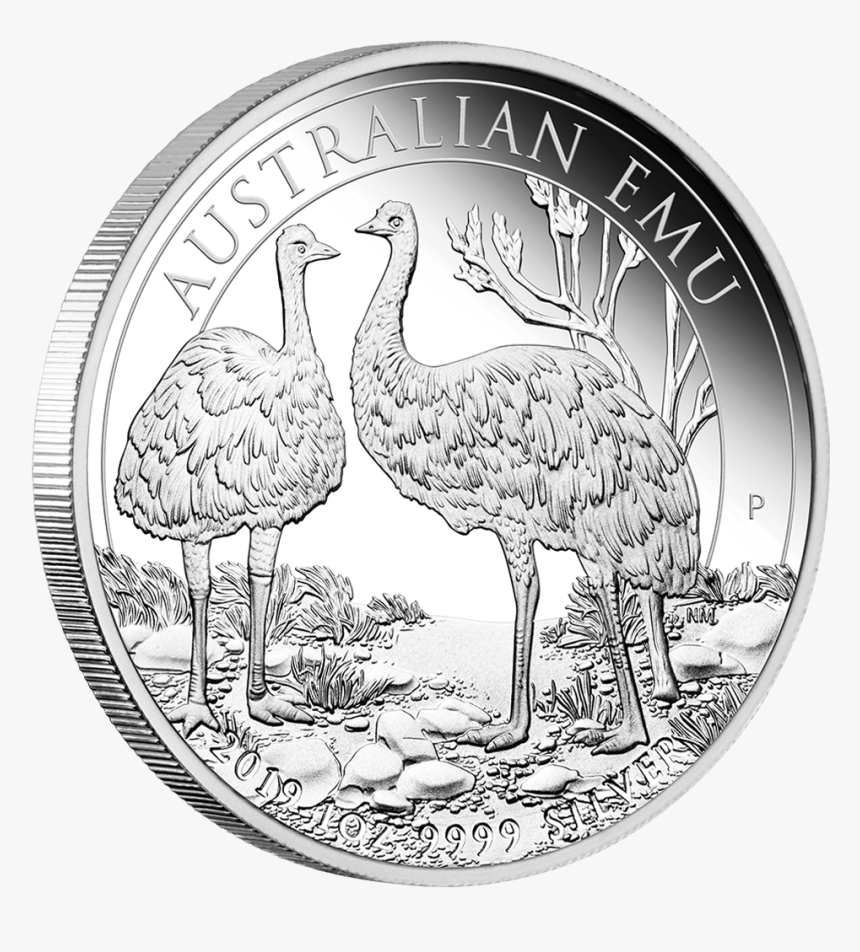 Ibau019021 1 - 2019 Australian Emu Silver Coin, HD Png Download ...