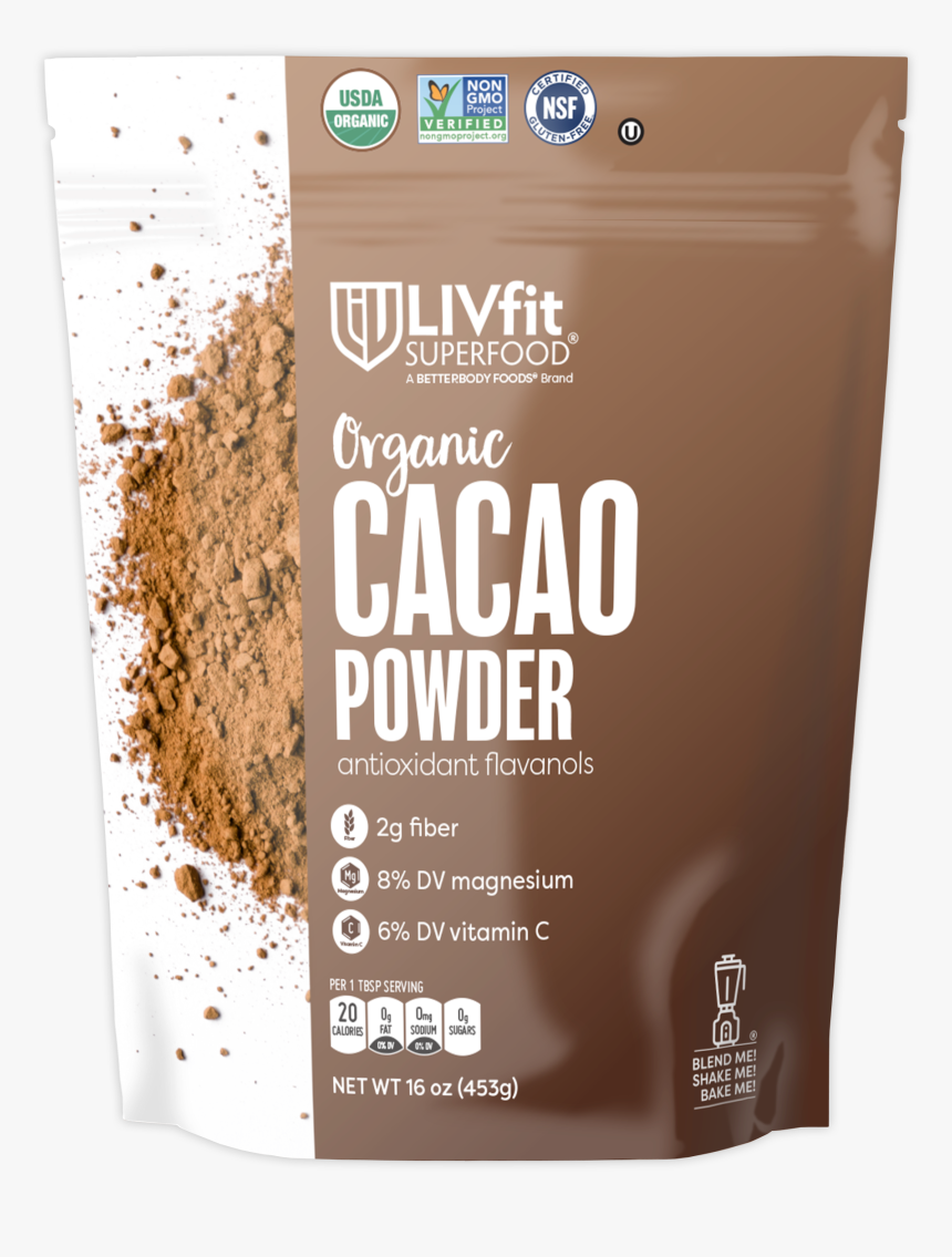 Betterbody Foods Organic Cacao Powder, - Cacao Powder Walmart, HD Png ...
