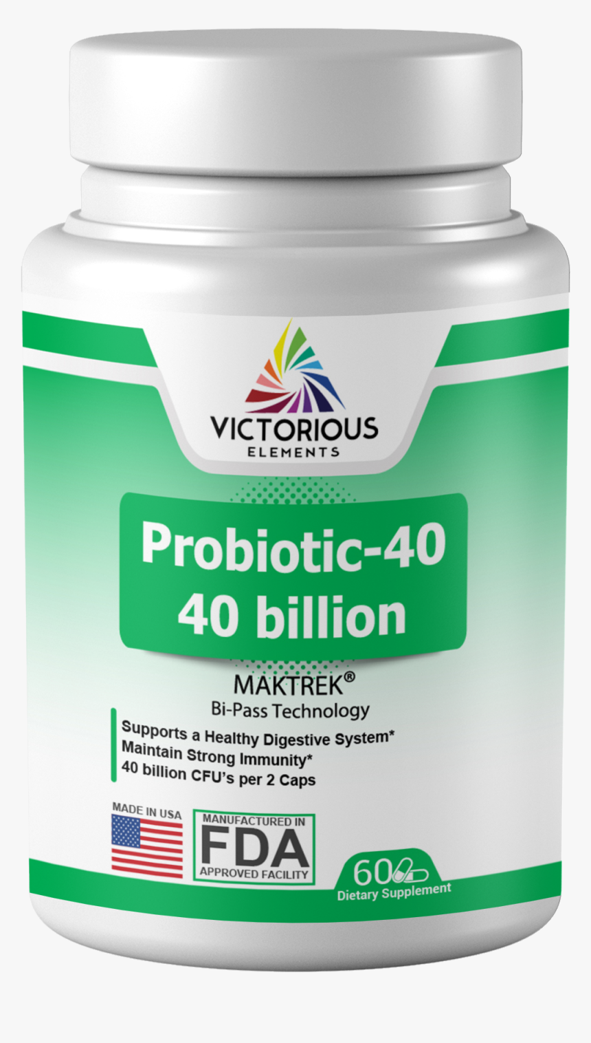 Probiotic-40 60 Caps - Agaricus, HD Png Download , Transparent Png ...