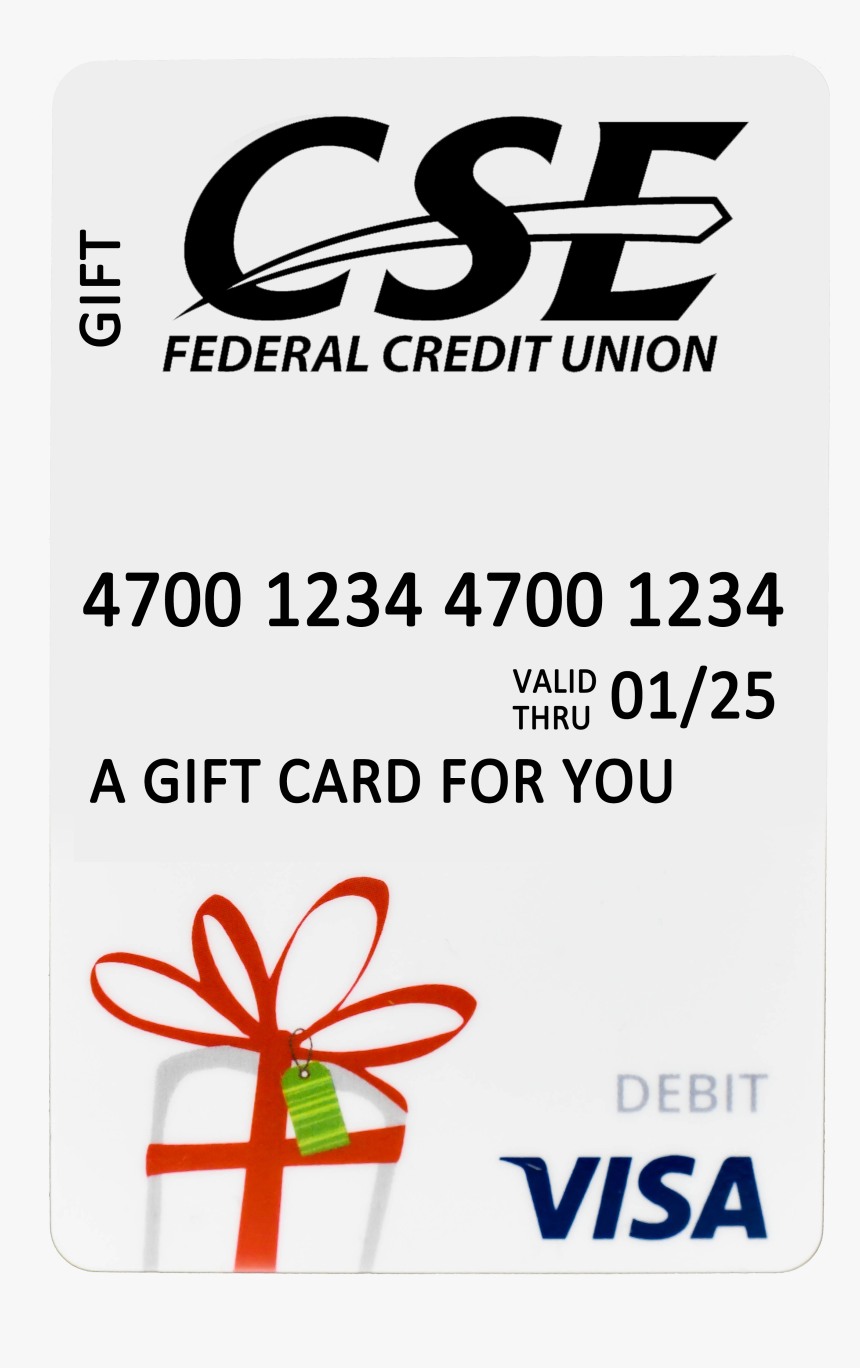 Cse Visa Gift Card - Visa Debit, HD Png Download , Transparent Png ...