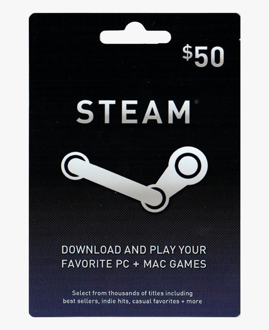 50 Steam Gift C $50 Visa Gift Card Png - Steam, Transparent Png ...