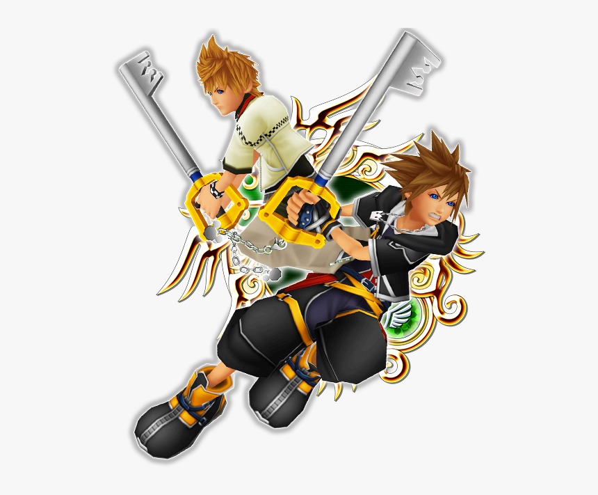 Sora & Roxas - Kingdom Hearts Renders Sora And Roxas, HD Png Download ...