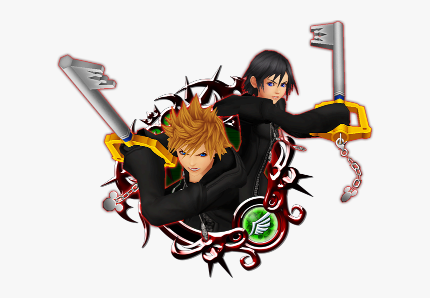 Roxas & Xion - Stained Glass 6 Khux, HD Png Download , Transparent Png ...