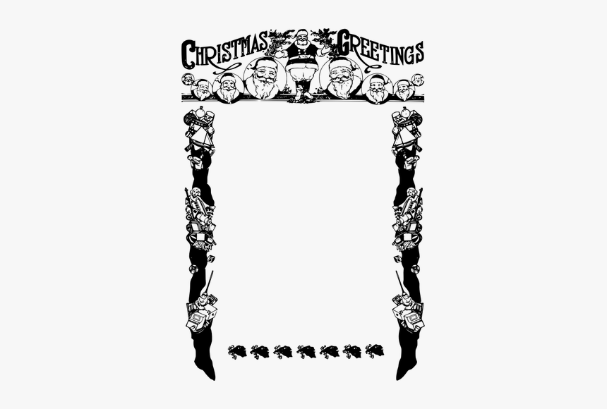 Christmas Greetings Frame - Trippy Frame Png, Transparent Png ...