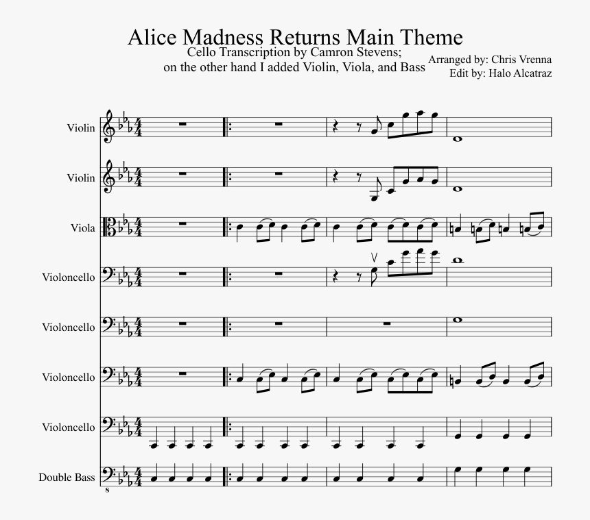 Alice Madness Returns Music Sheet, HD Png Download , Transparent Png ...