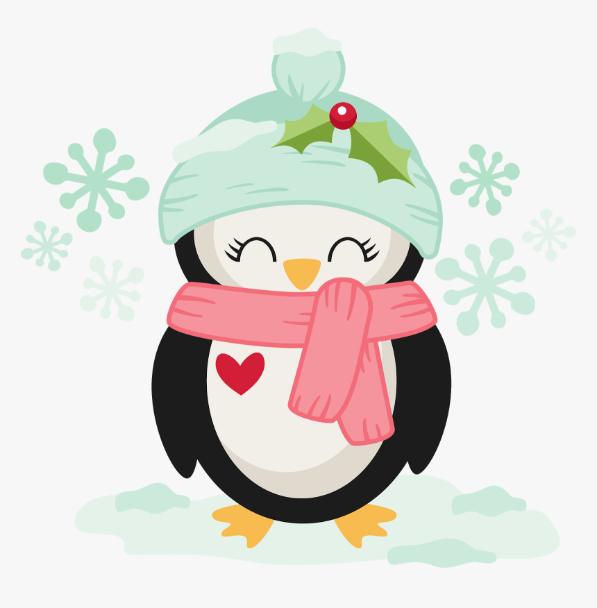 Christmas Penguin Family Clipart