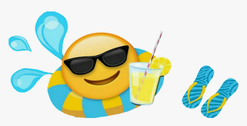 #emoji #summer #fun #pooltime #watersplash #summerdrink, HD Png ...