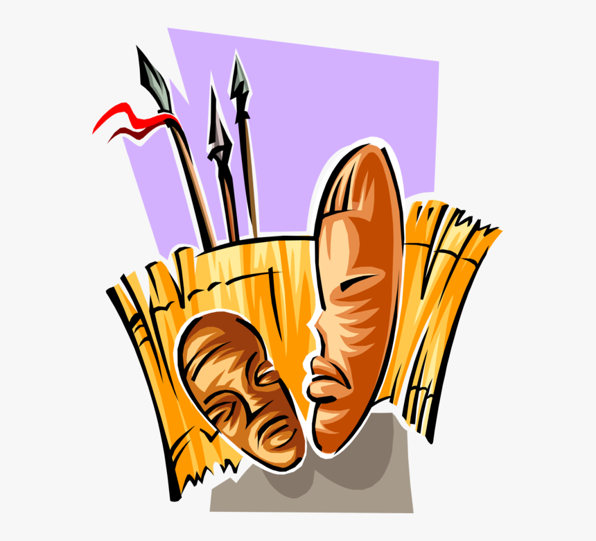 Vector Illustration Of African Indigenous Warrior Tribal - African ...