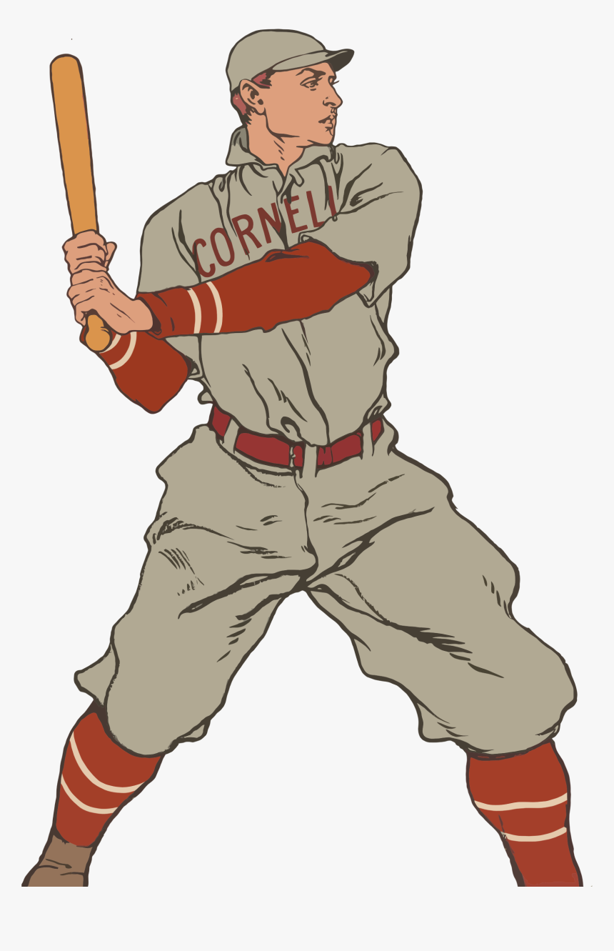 Transparent Baseball Background Png - Vintage Baseball Player Clipart ...