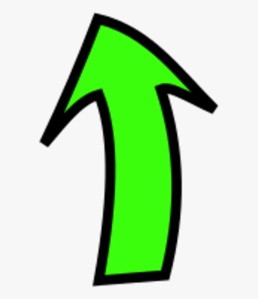 Transparent Curve Arrow Png - Up Arrow Green Clipart, Png Download ...