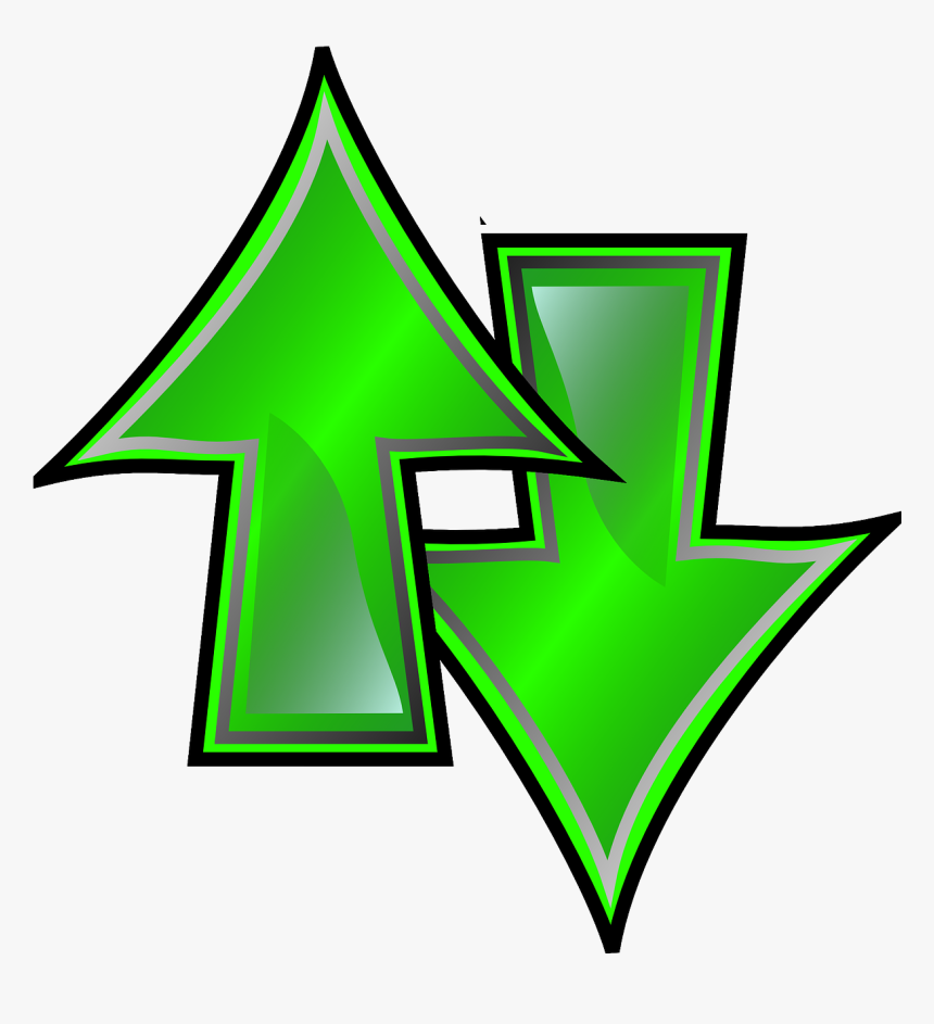 Arrows, Up, Down, Green - Supply And Demand Arrows, HD Png Download ...