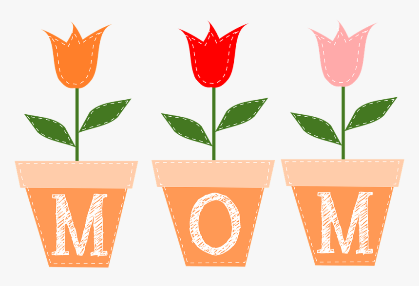 Pot Plant Clipart Spring - Flower Mothers Day Clipart, HD Png Download ...
