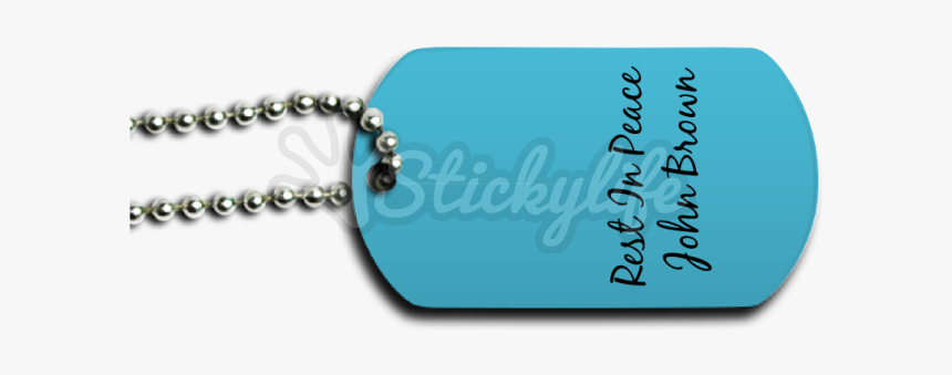 Rest In Peace Dog Tag Back - Chain, HD Png Download , Transparent Png ...