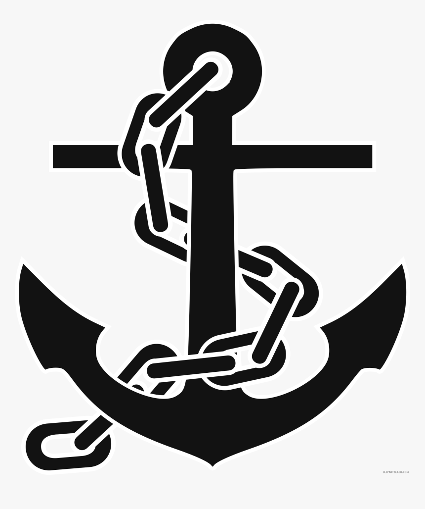 Anchor With Chain Drawing