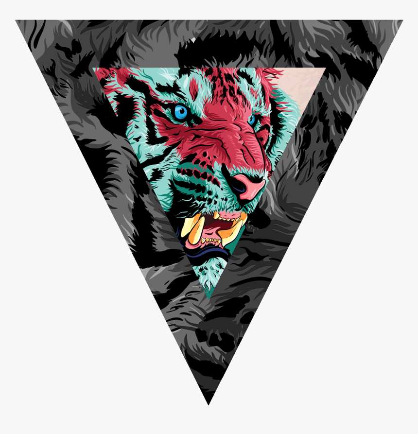 Tiger - Tiger T Shirt Triangle, HD Png Download , Transparent Png Image ...
