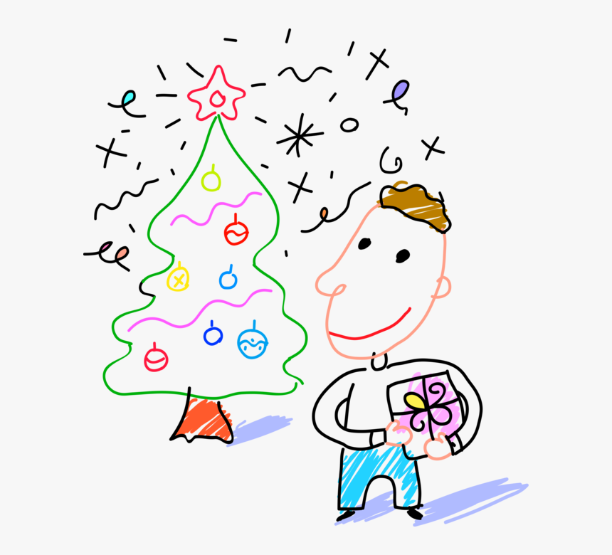 Vector Illustration Of Child Receives Present Gift - Cartoon, HD Png ...