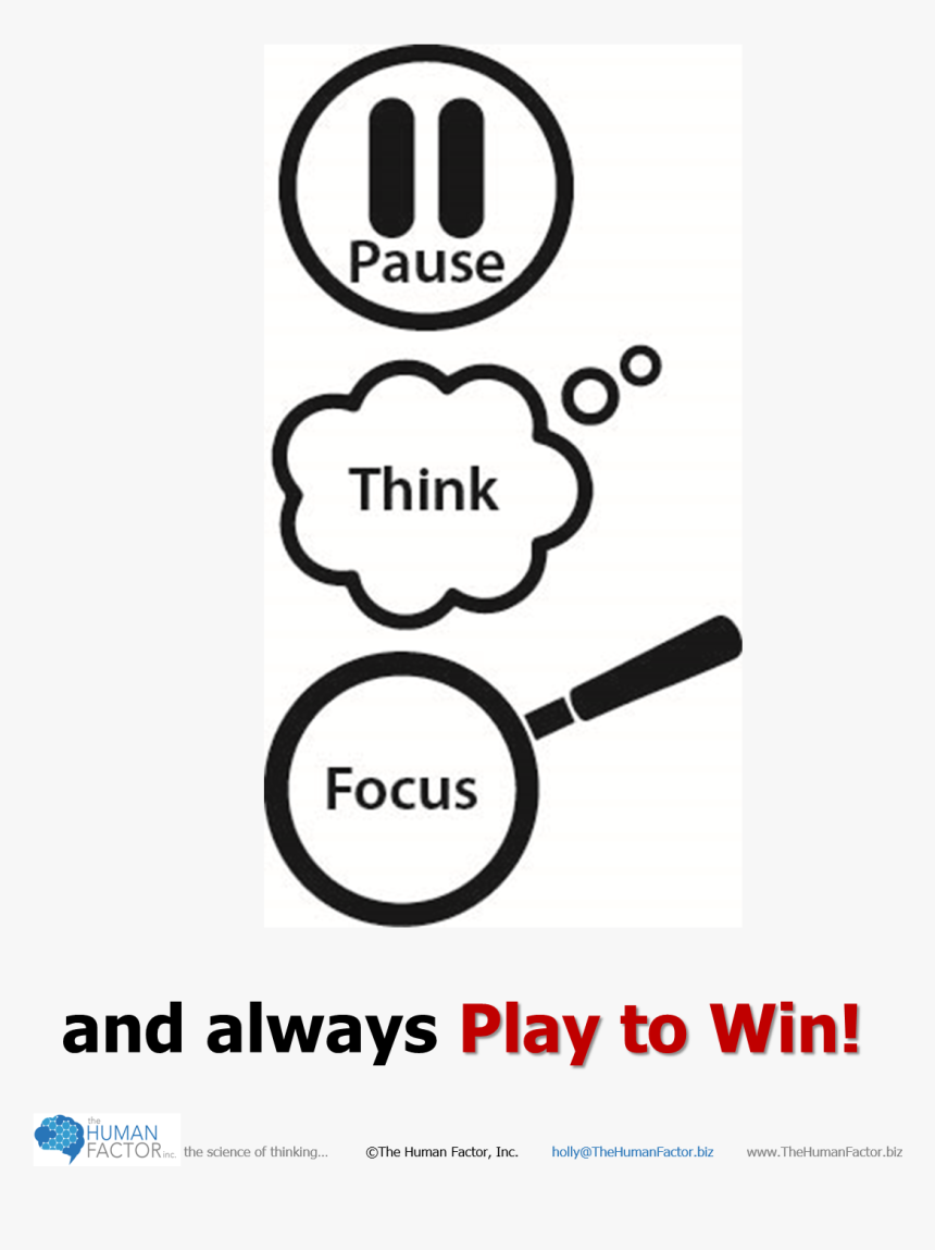 Pause Think Focus With Thf Logo - Pause Think Clip Art, HD Png Download ...